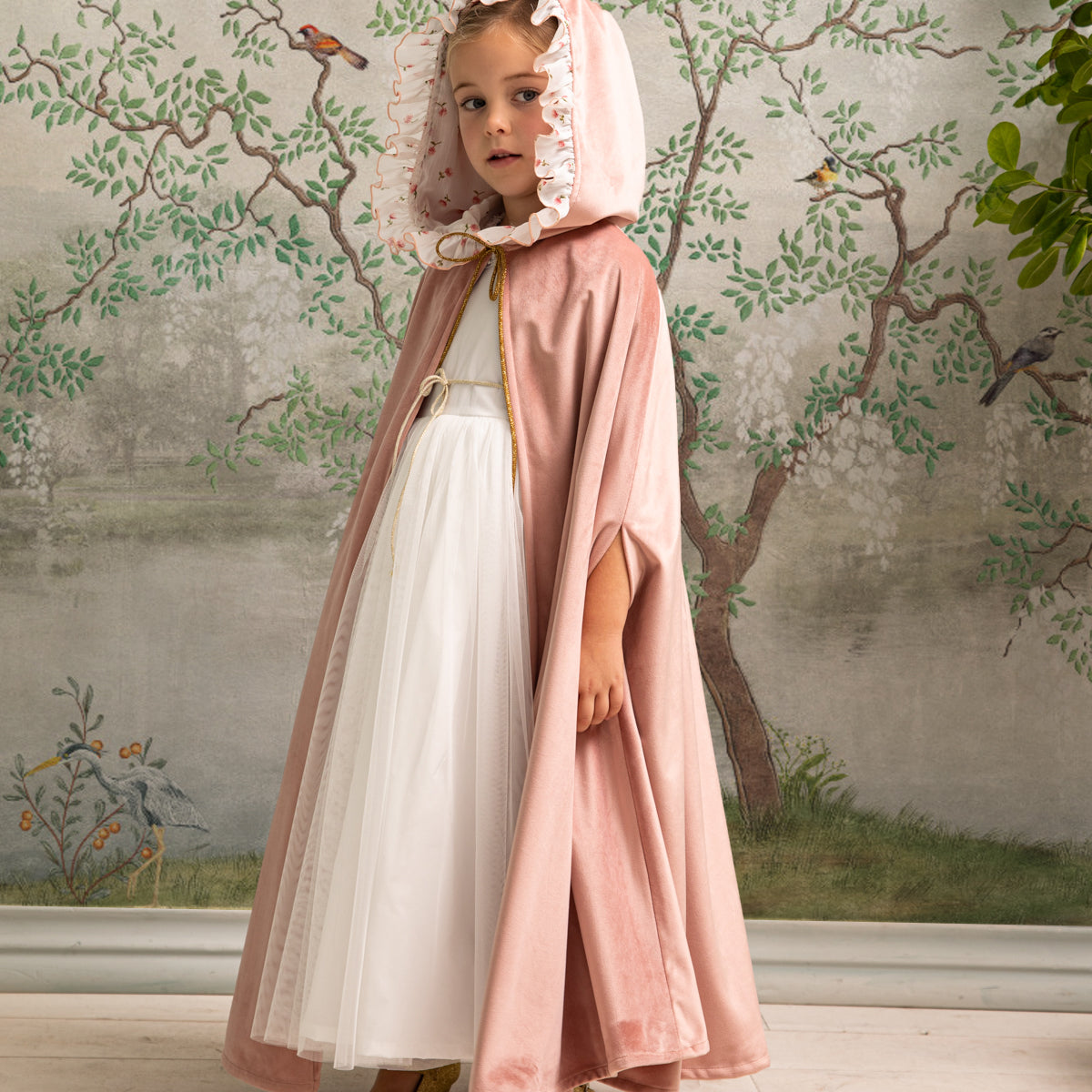 Disfraz capa de terciopelo rosa – cosmosophie